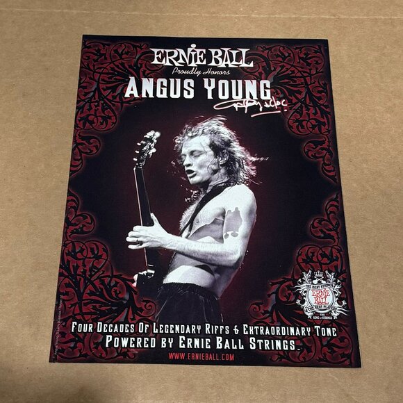 Ernie Ball | Art | Angus Young Of Acdc Ernie Ball 208 Print ...